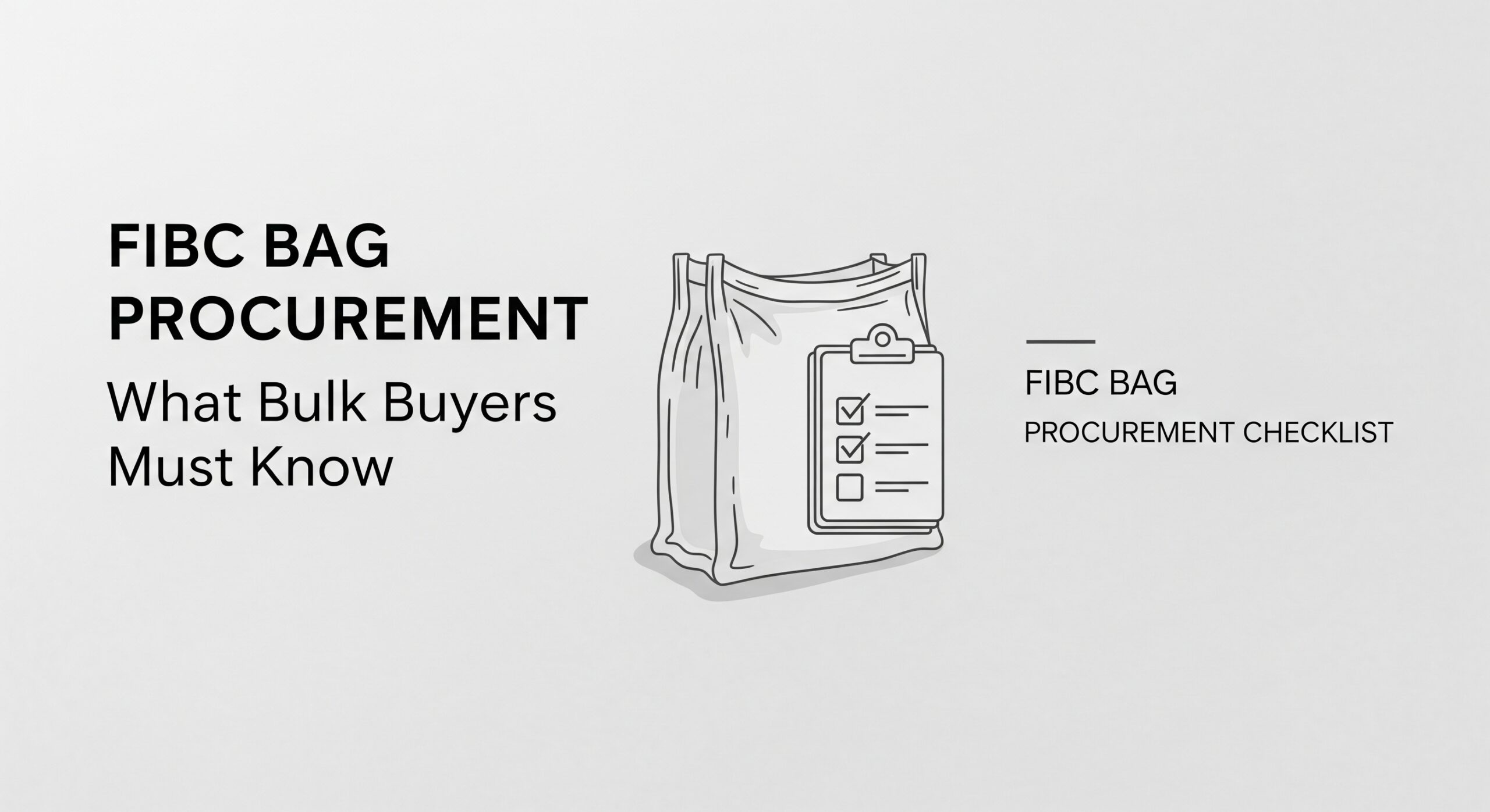 FIBC Bag Procurement Checklist: What Bulk Buyers Must Know